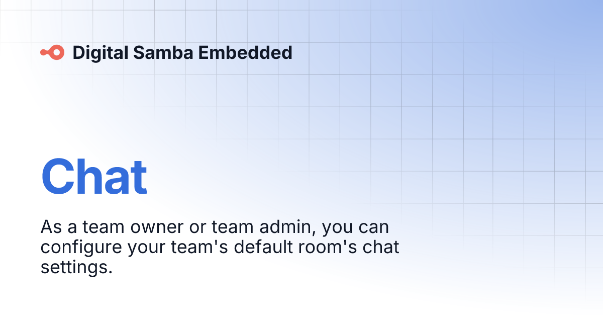 Chat | Digital Samba Embedded