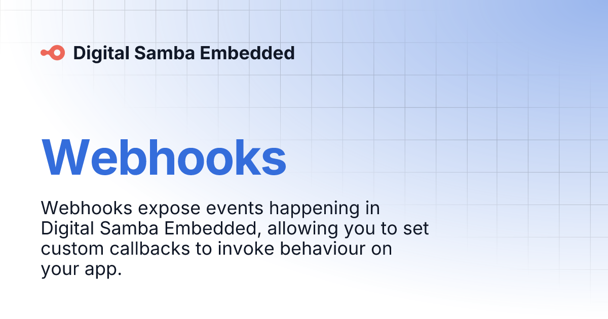 Webhooks | Digital Samba Embedded