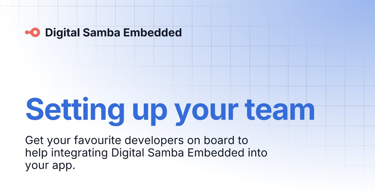 Setting up your team | Digital Samba Embedded Setting up your team | Digital Samba Embedded