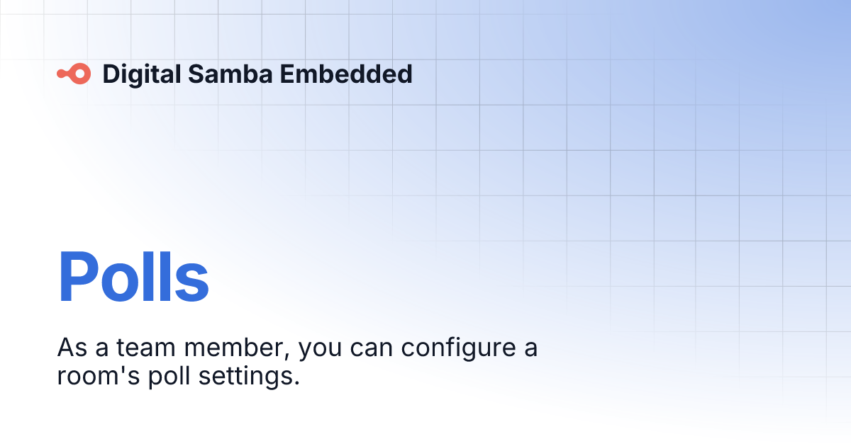 Polls | Digital Samba Embedded