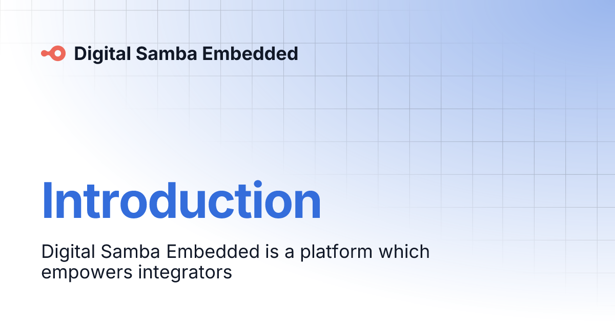 Introduction | Digital Samba Embedded