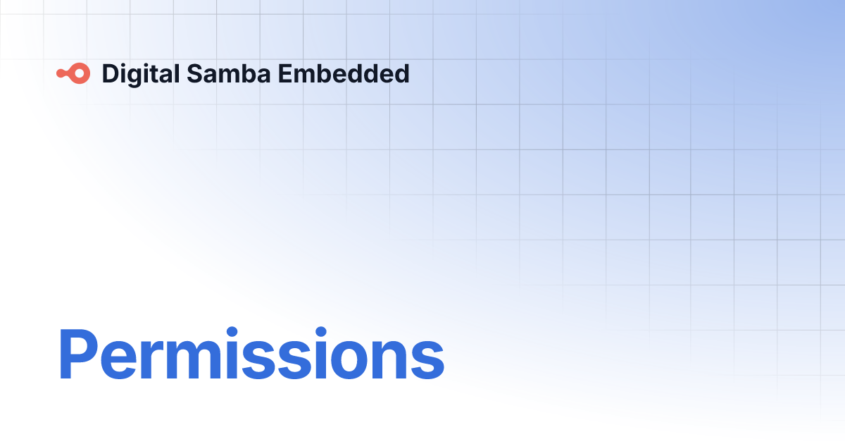 Permissions | Digital Samba Embedded