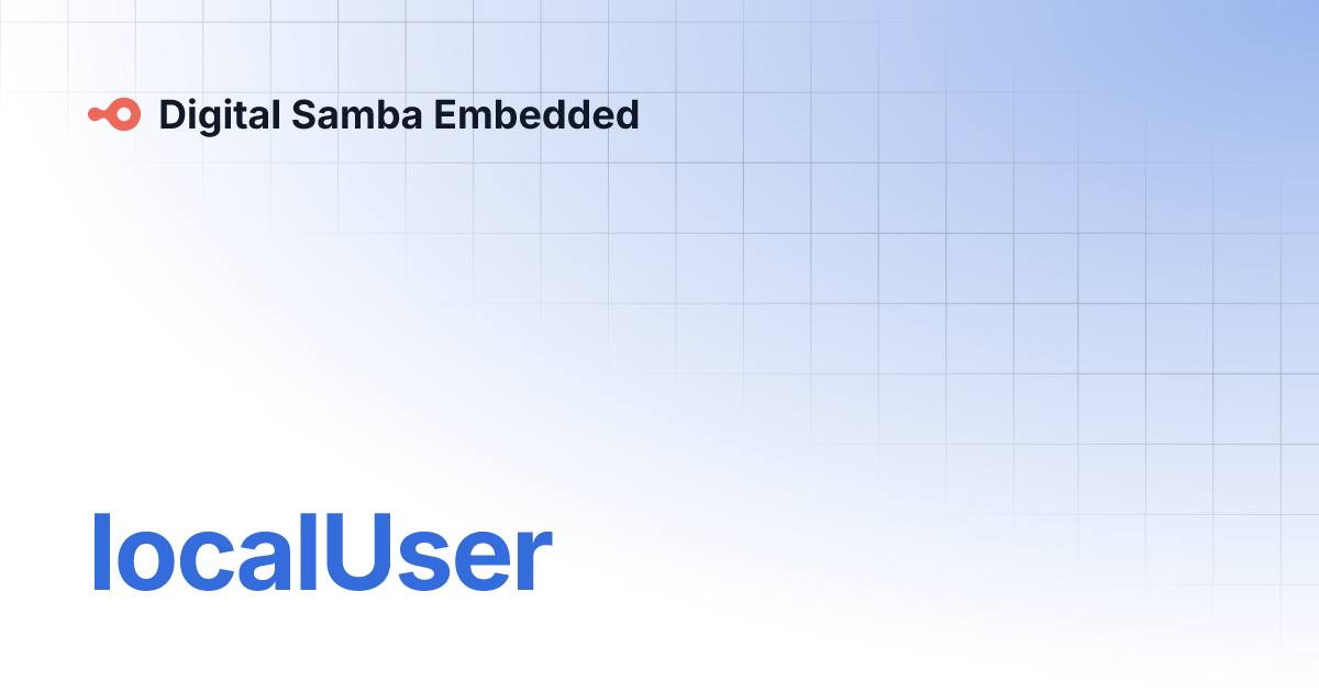 localUser | Digital Samba Embedded